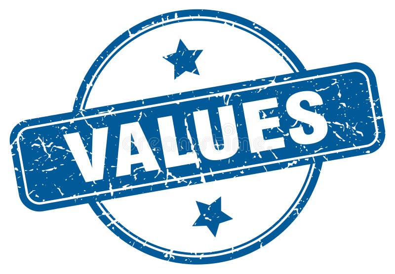Values Stamp. Values Round Vintage Grunge Label Stock Vector ...