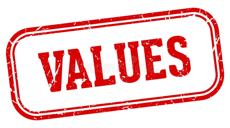 Values Stamp. Values Rectangular Stamp on White Background Stock Vector ...