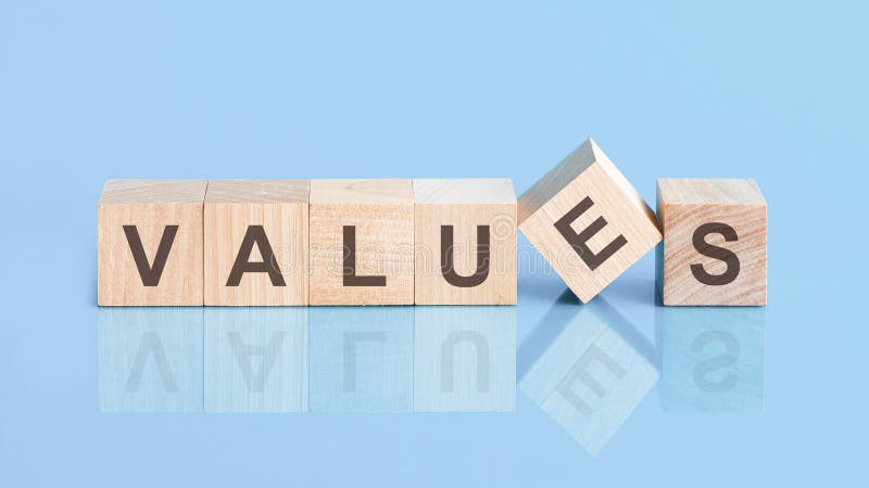 Values Word Written on Wooden Blocks, Concept Stock Photo - Image of ...