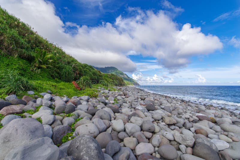 Valugan Boulder Beach in Basco, Batanes Stock Image - Image of valugan ...