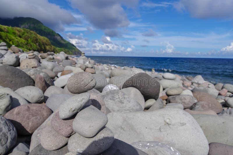 Valugan Boulder Beach in Basco, Batanes Stock Photo - Image of rock ...