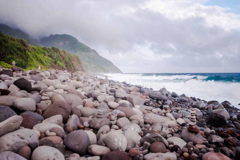 Valugan Boulder Beach, Batanes, Philippines Stock Image - Image of ...
