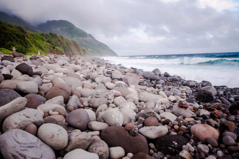 Valugan Boulder Beach, Batanes, Philippines Stock Image - Image of ...