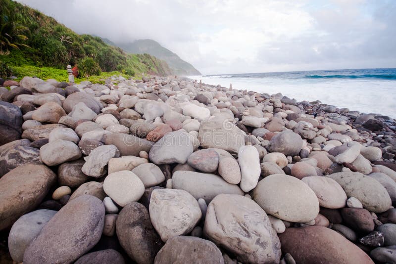 Valugan Boulder Beach, Batanes, Philippines Stock Image - Image of ...