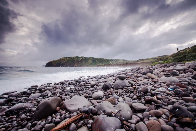 Valugan Boulder Beach, Batanes, Philippines Stock Image - Image of ...