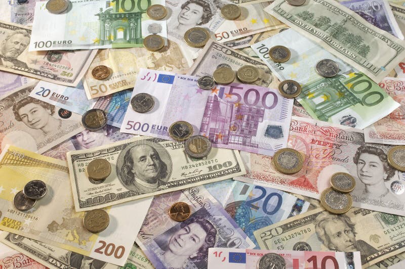 Valuta Americana, Britannica Ed Euro Fotografia Editoriale - Immagine ...