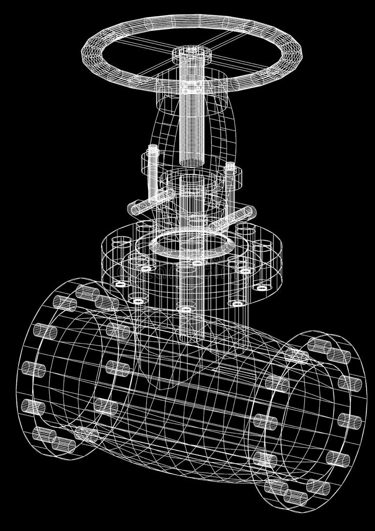 Drawing Cad Valve Stock Illustrations – 230 Drawing Cad Valve Stock ...