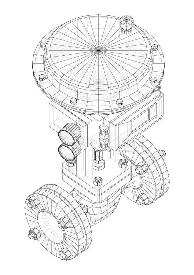 Gate Valve Drawing Stock Illustrations – 77 Gate Valve Drawing Stock ...