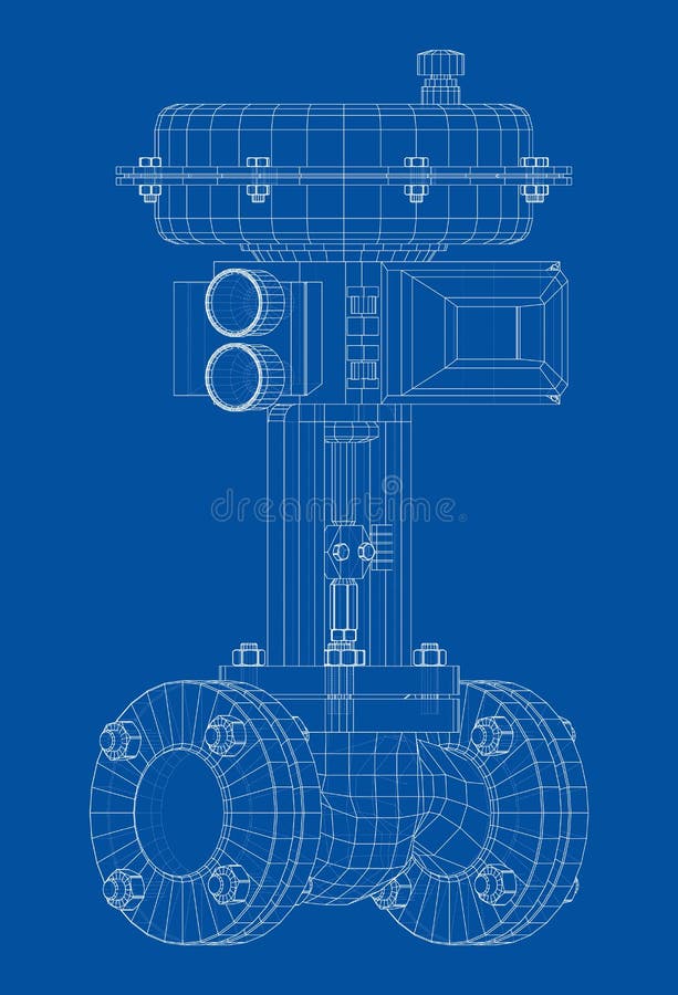 Valve with Automatic Electro-actuated. Vector Stock Vector ...