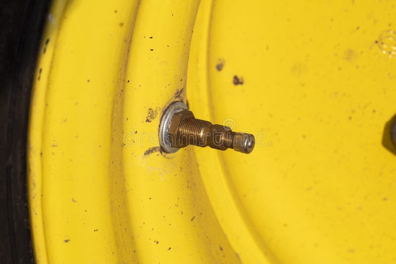 Valve in the car wheel stock image. Image of black, vent - 157727631