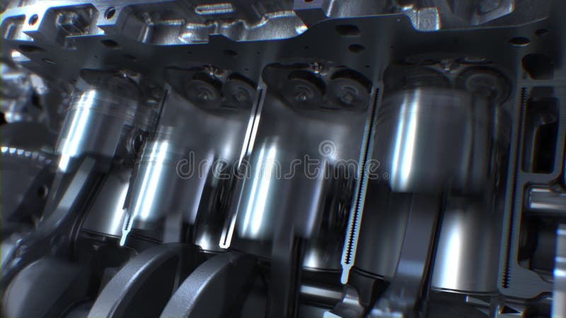 Valve and Crankshaft are Working Stock Footage - Video of metal ...