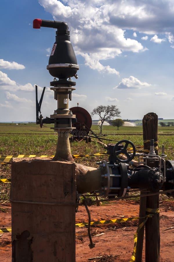 Valve and Equipment of a Vinasse Irrigation System Stock Photo - Image ...