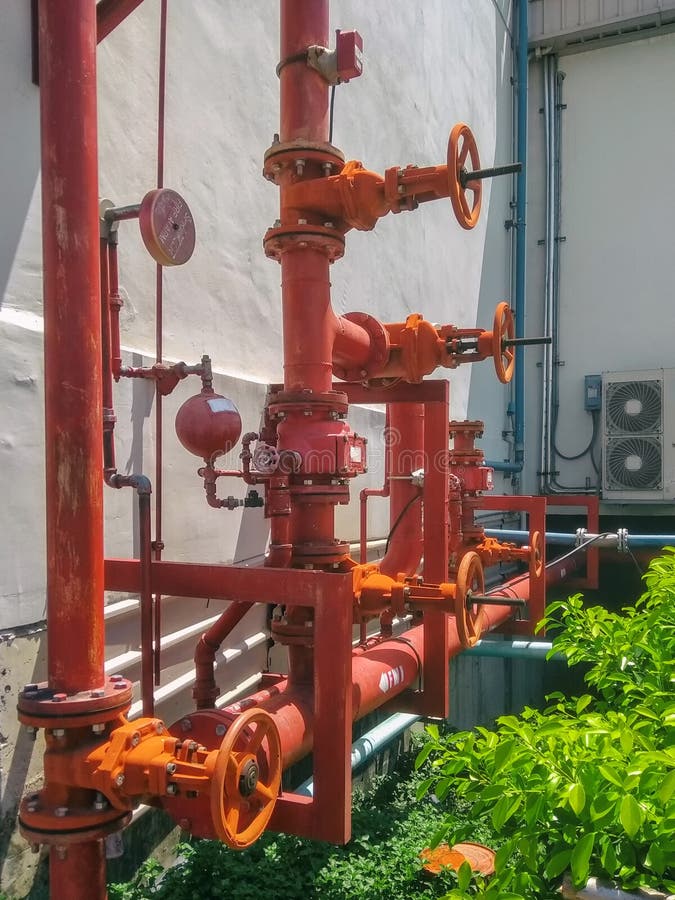 Valve Fire Protection Pipe stock image. Image of industry - 150551121
