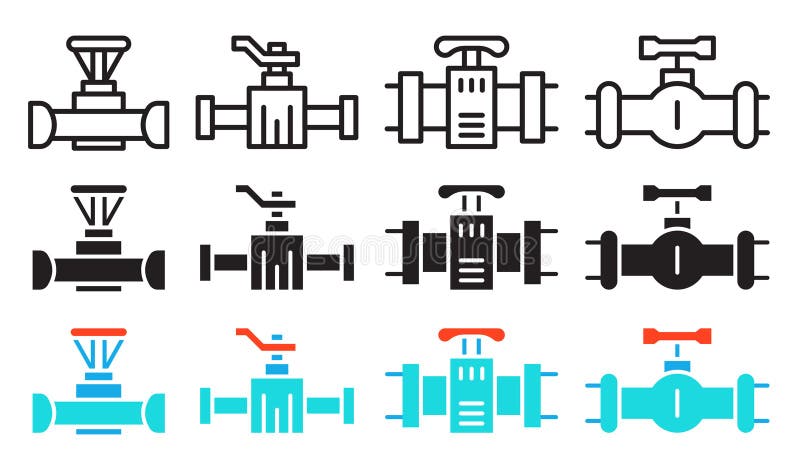 Valve icon vector stock vector. Illustration of pipe - 348102615