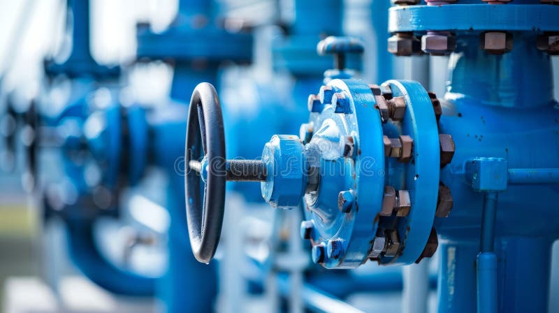 Valve Opens on Gas Pipeline Stock Image - Image of engineering, pipe ...