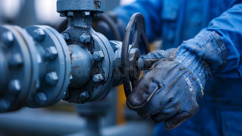 Valve Operator: a Blue-Toned Exploration of Industrial Machinery and ...