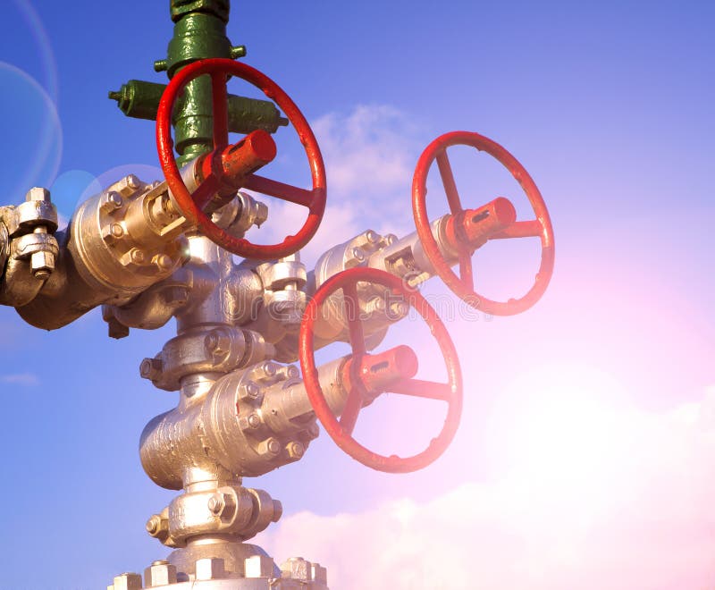 Valve on the pipeline stock photo. Image of rough, device - 34518712