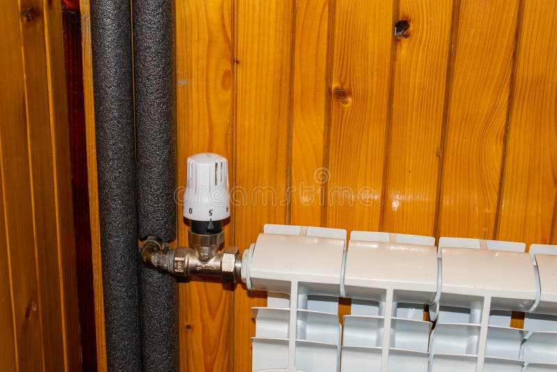 Radiator Control Valve Fittings Stock Photo - Image of valve ...