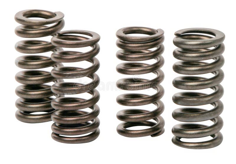 Valve Springs Steel on Brown Background Stock Image - Image of parts ...