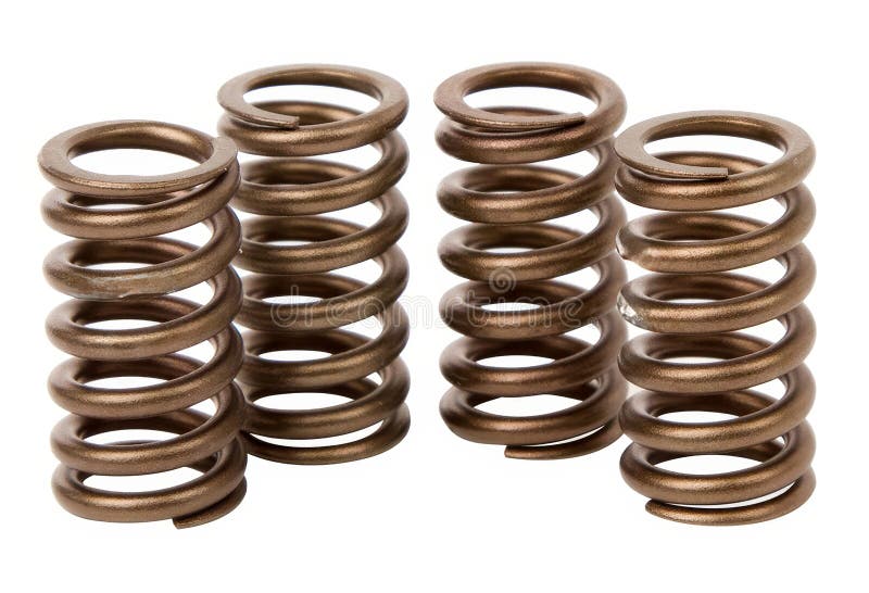 Valve Springs Steel on Brown Background Stock Image - Image of parts ...
