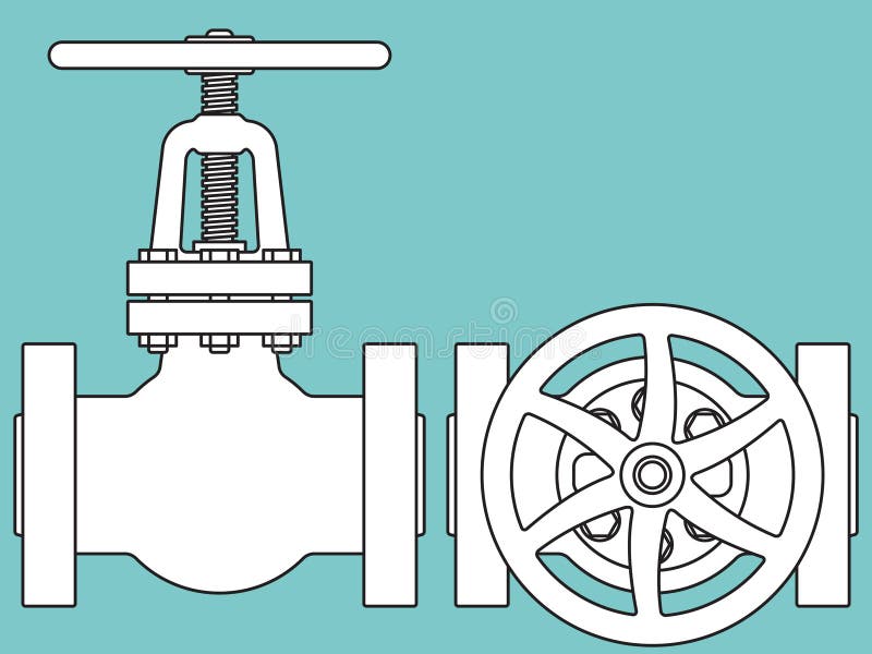 Valve top and side stock vector. Illustration of lateral - 63214233