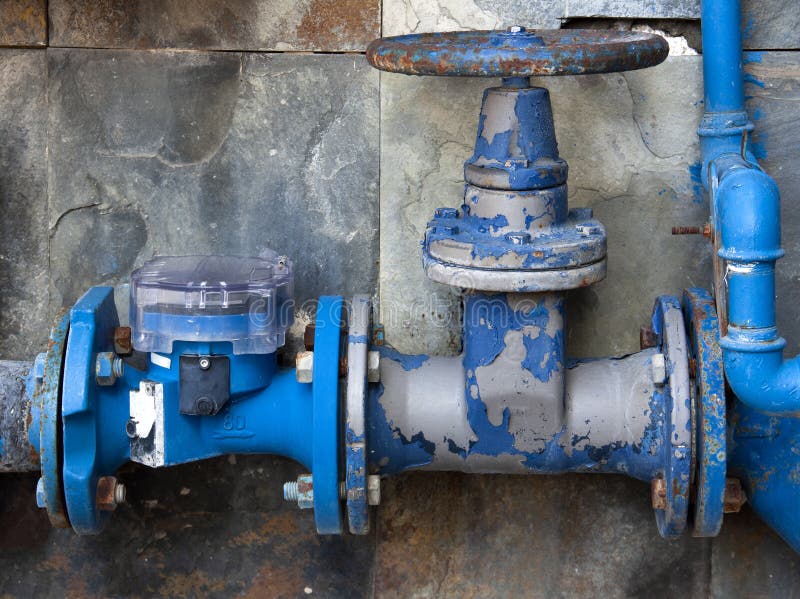The Valve of the Water Supply System Stock Image - Image of ...