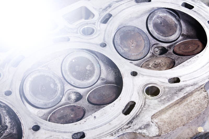 Valves on the Engine Valve Box Stock Image - Image of internal, valve ...