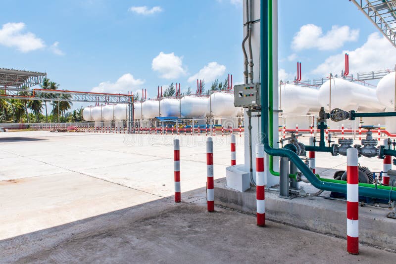 Valves Gas Pipeline and Storage of Gasoline Stock Image - Image of ...