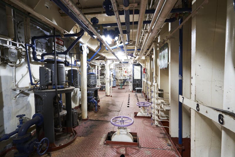 Valves and Pipes in the Engine Room Editorial Image - Image of shipping ...