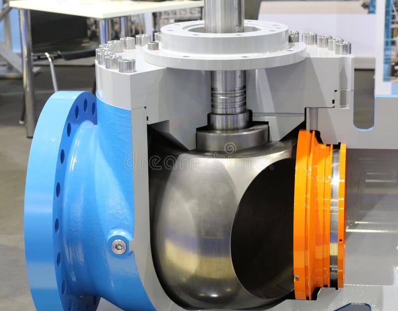 Ball Valve for a Chemical Plant. the Valve is Presented in Section ...