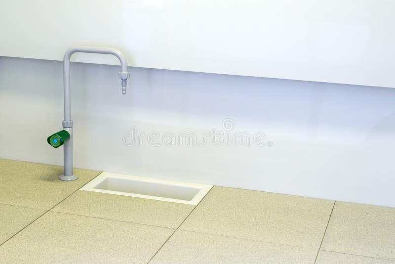 Valves for Supplying Water on a Laboratory Bench. Stock Photo - Image ...