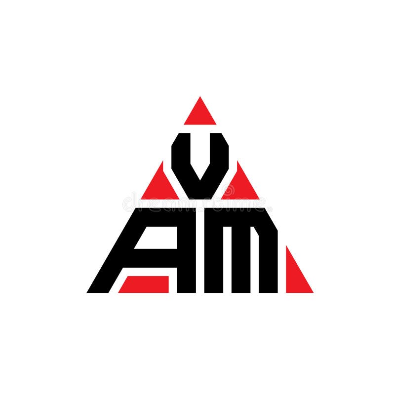 VAM Triangle Letter Logo Design with Triangle Shape. VAM Triangle Logo ...