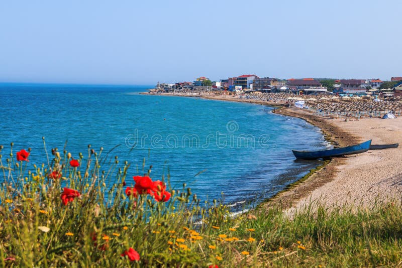 Vama veche sunny beach stock photo. Image of beach, veche - 110352650