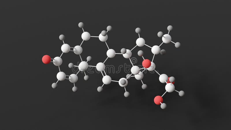 Vamorolone Molecule, Molecular Structure, Synthetic Steroid, Ball and ...