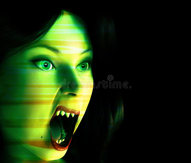 Vamp 44 stock illustration. Illustration of emotion, nose - 3368521