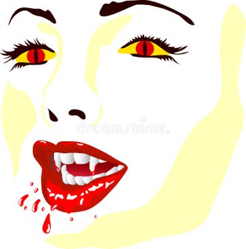 Vamp face stock vector. Illustration of hell, halloween - 8304444