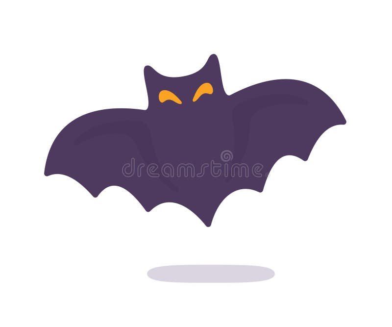 Vampire Bat Cartoon Scary Ghost Bat Blood on Halloween Stock Vector ...