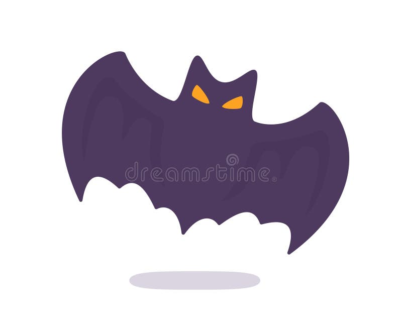 Vampire Bat Cartoon Scary Ghost Bat Blood on Halloween Stock Vector ...