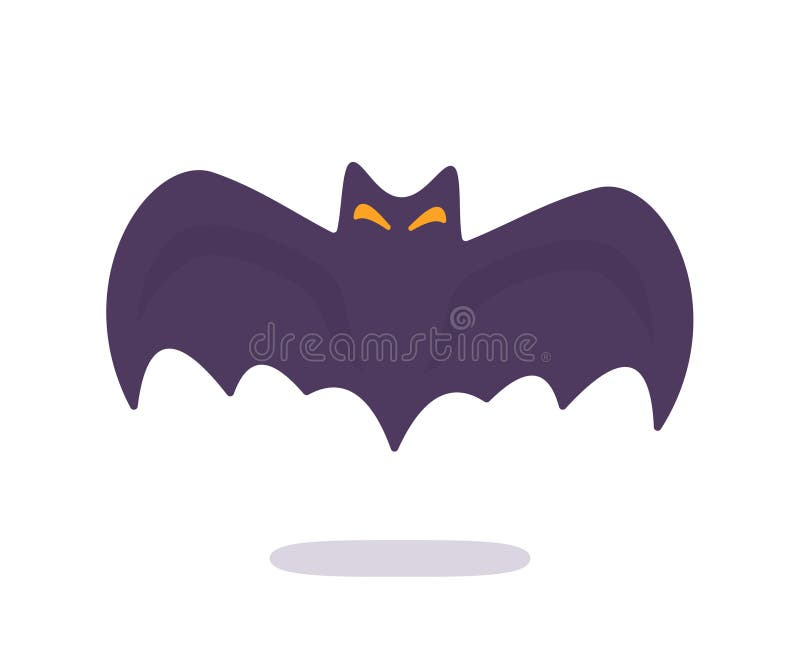 Vampire Bat Cartoon Scary Ghost Bat Blood on Halloween Stock Vector ...