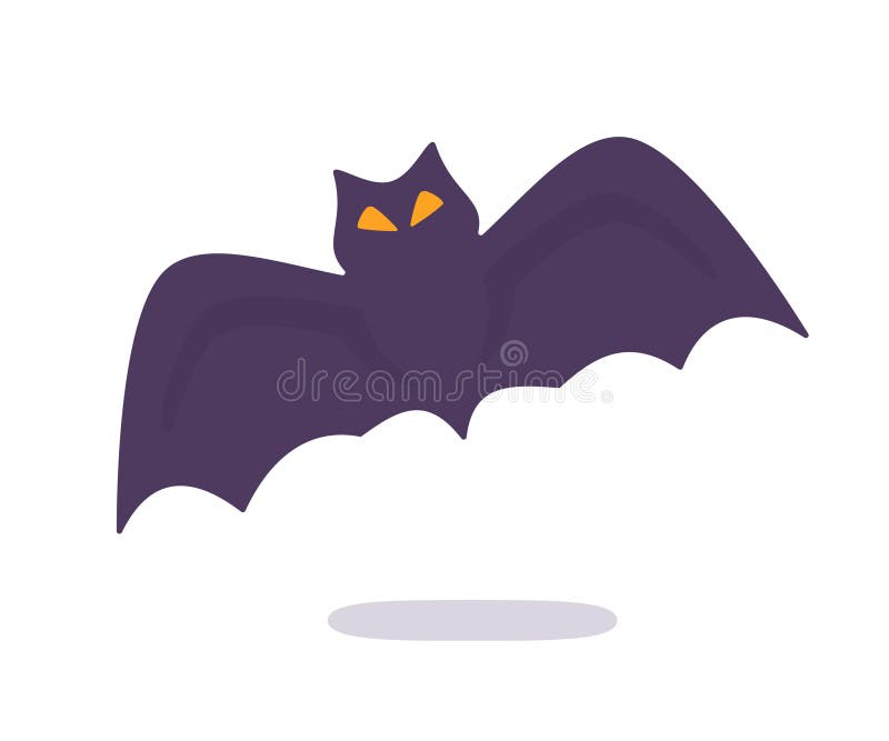 Vampire Bat Cartoon Scary Ghost Bat Blood on Halloween Stock Vector ...