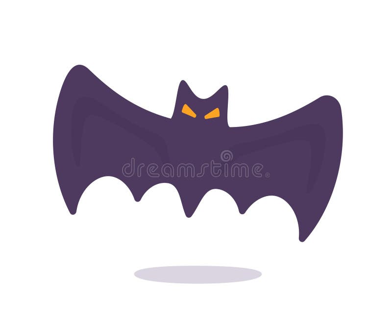 Vampire Bat Cartoon Scary Ghost Bat Blood on Halloween Stock Vector ...