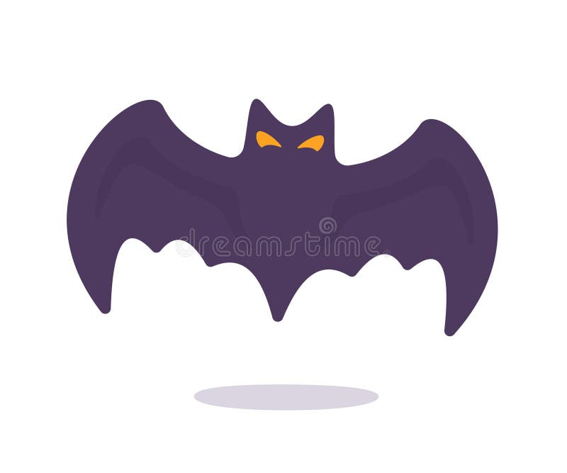 Vampire Bat Cartoon Scary Ghost Bat Blood on Halloween Stock Vector ...