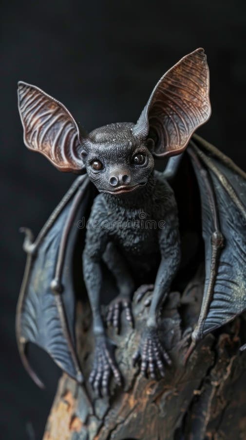 Vampire Bat Figurines As Halloween Decorations Stock Illustration ...