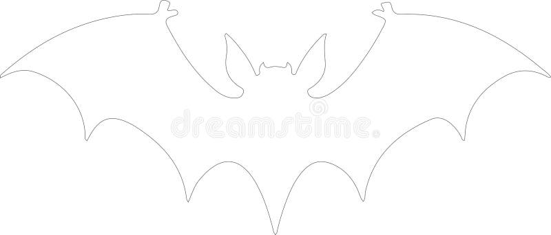 Vampire Bat Outline Silhouette Generative Ai Stock Vector ...