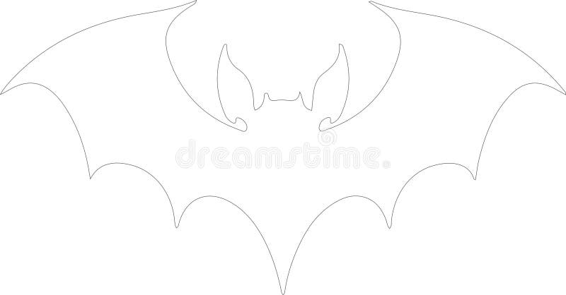 Vampire Bat Outline Silhouette Generative Ai Stock Vector ...