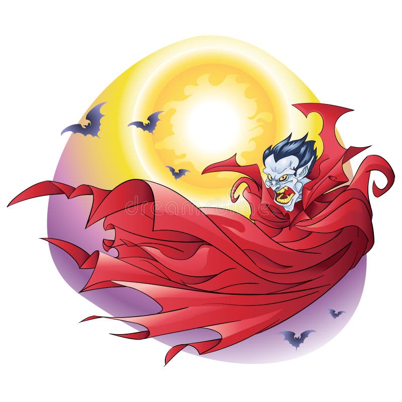 Vampire cape in the night stock vector. Illustration of dark - 45416980