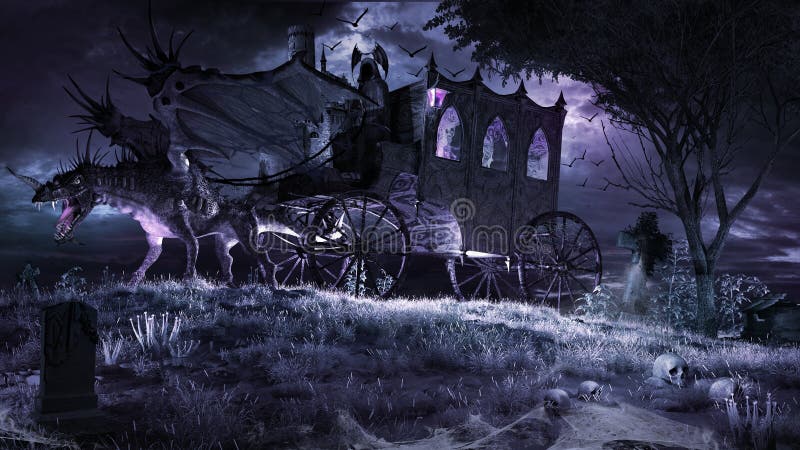 Vampire Carriage stock illustration. Illustration of gothic - 70007088