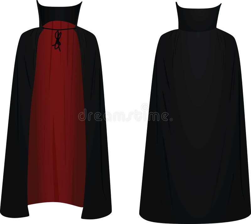Vampire Coat, Front and Back View Stock Vector - Illustration of dress ...