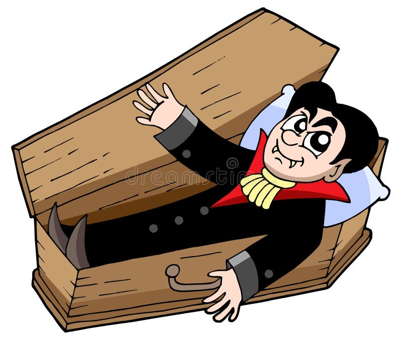 Vampire In Coffin Stock Vector Illustration Of Looking 6620580