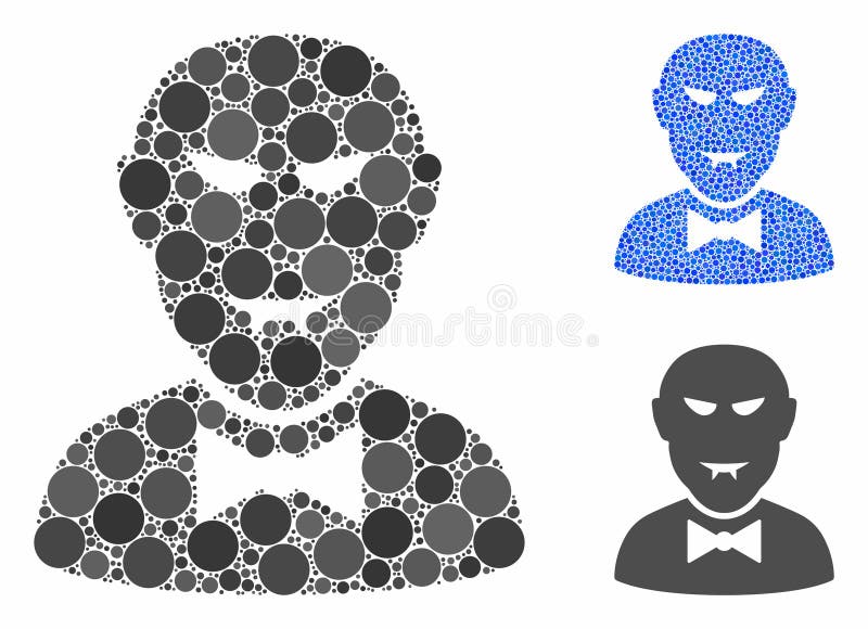 Vampire Mosaic Icon of Circle Dots Stock Illustration - Illustration of ...